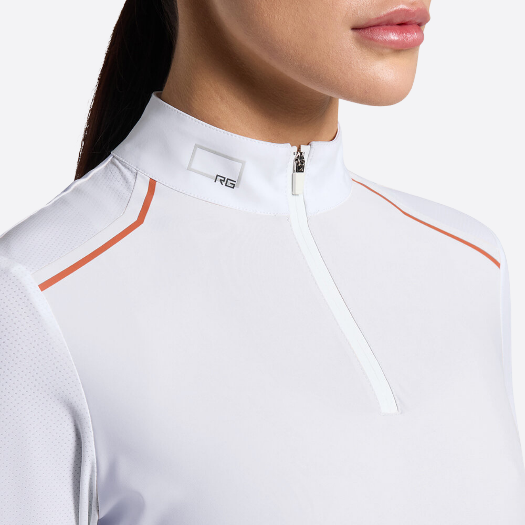 RG Ladies Jersey Long Sleeve Competition Shirt w/ Perforated Insert, W ...