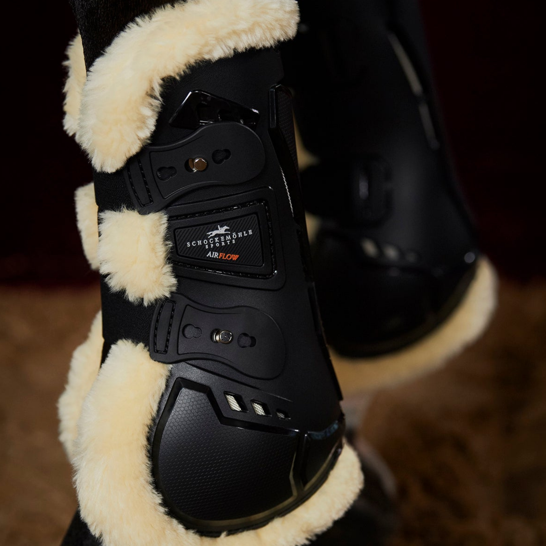 Schockemohle Air Flow Tendon Boots with Fur, Black – Dapper Horse
