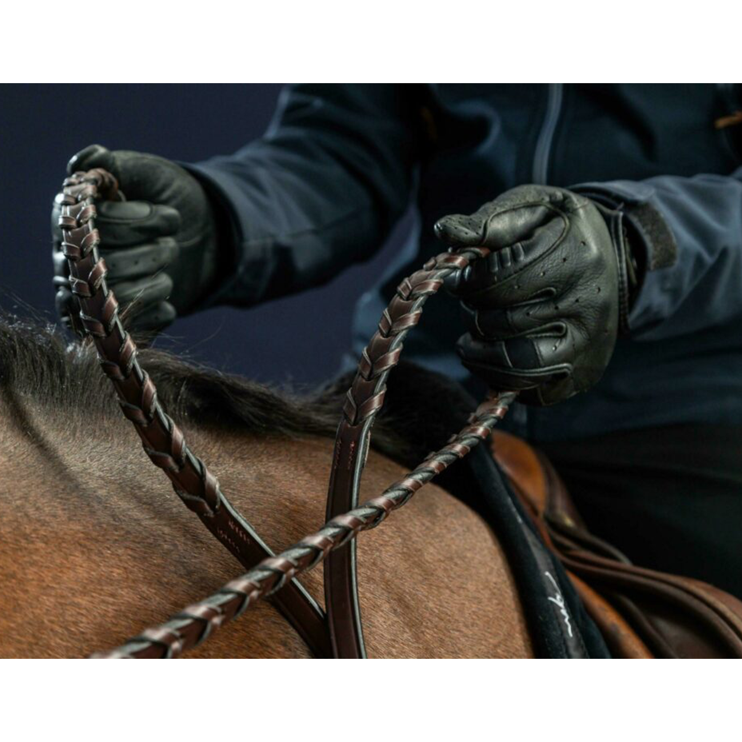 Dy'on 5/8" Laced Reins, Brown, US Collection – Dapper Horse